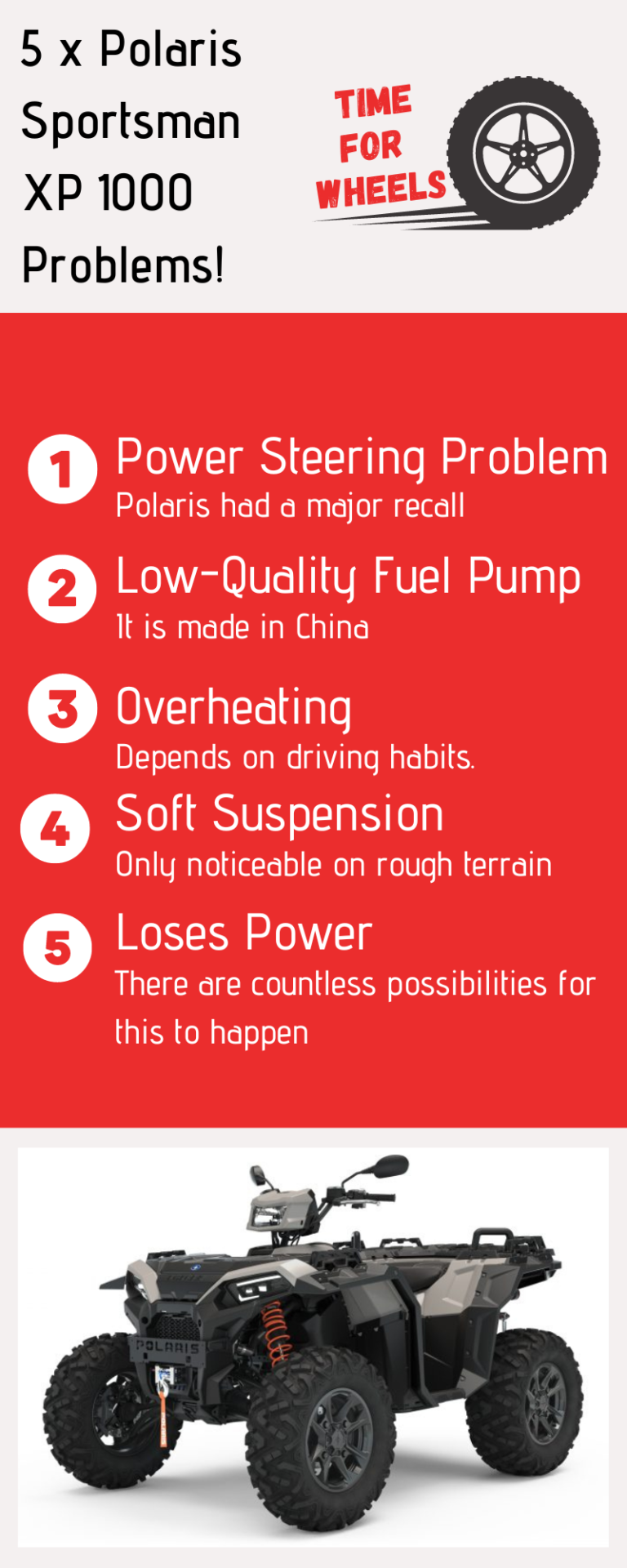 5 × Polaris Sportsman XP 1000 Problems and how to Fix it ...